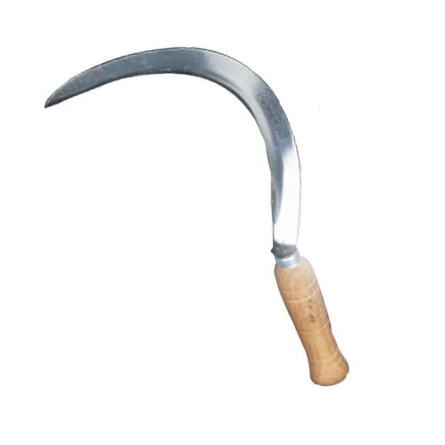 S32 Grass Sickle with Round Wood Handle Black Oxide Finish DIY Grade ...