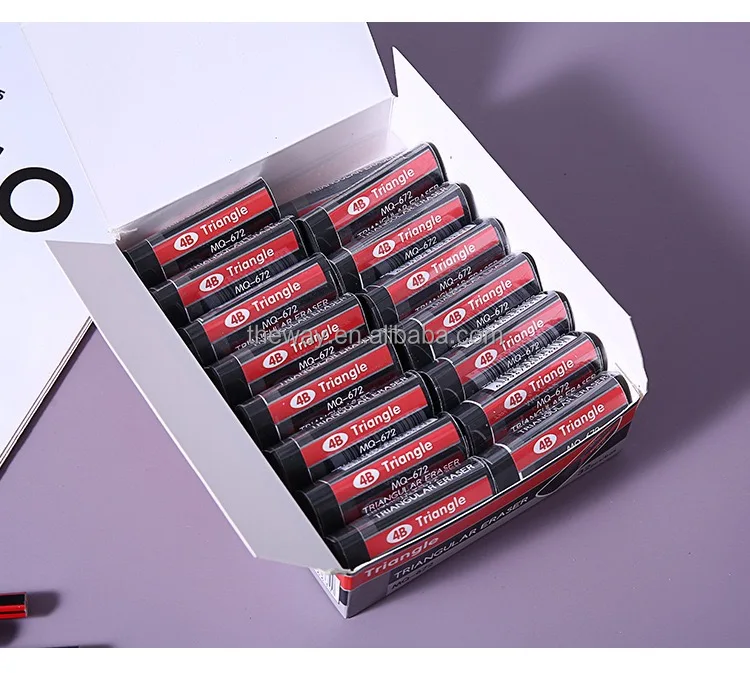 4b Triangle Eraser White &black Eraser - Buy Black Erasers,Kids' Eraser ...