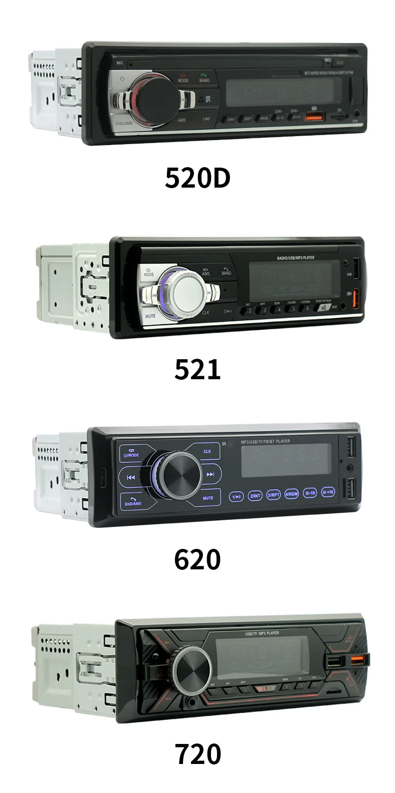 Car Radio Single 1 Din Iso Fm With Colorful Lights Auto Stereo Car Mp3 ...