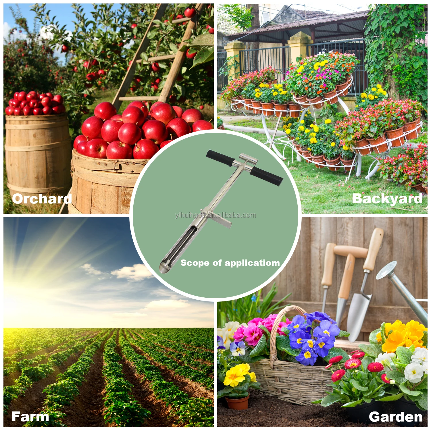 T-handle Soil Sampler Probe Rod with Foot Pedal for Soil Sampling