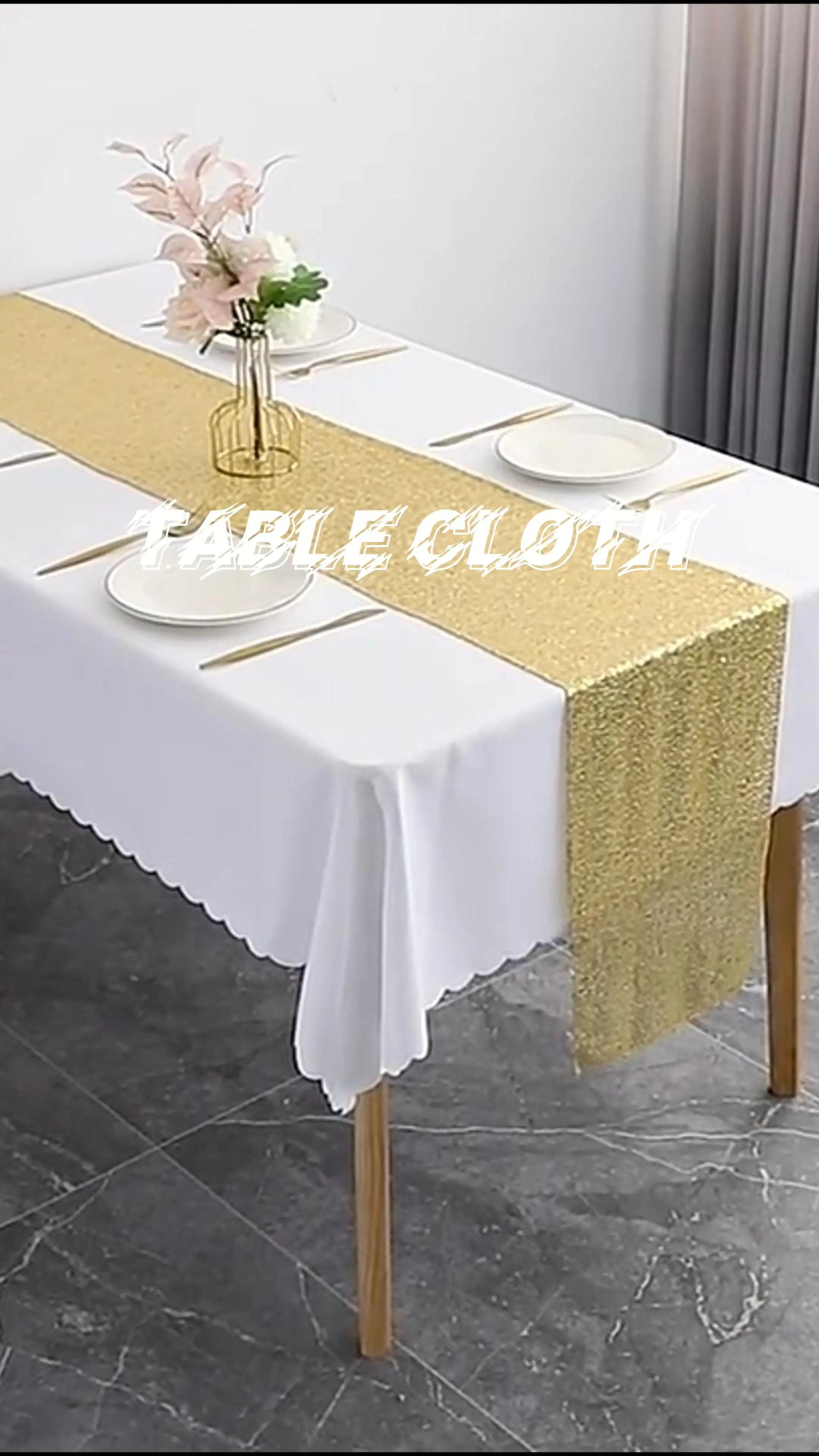 Rose Gold Sequin Table Runner Wedding Table Runner - Buy Sequin Table ...