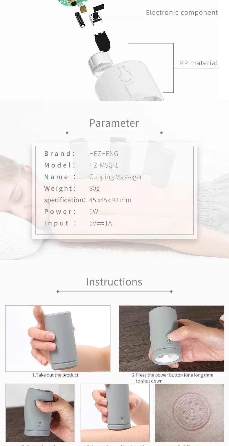 Smart Cupping Led Electric Back Health & Beauty Strong Suction Pulse ...