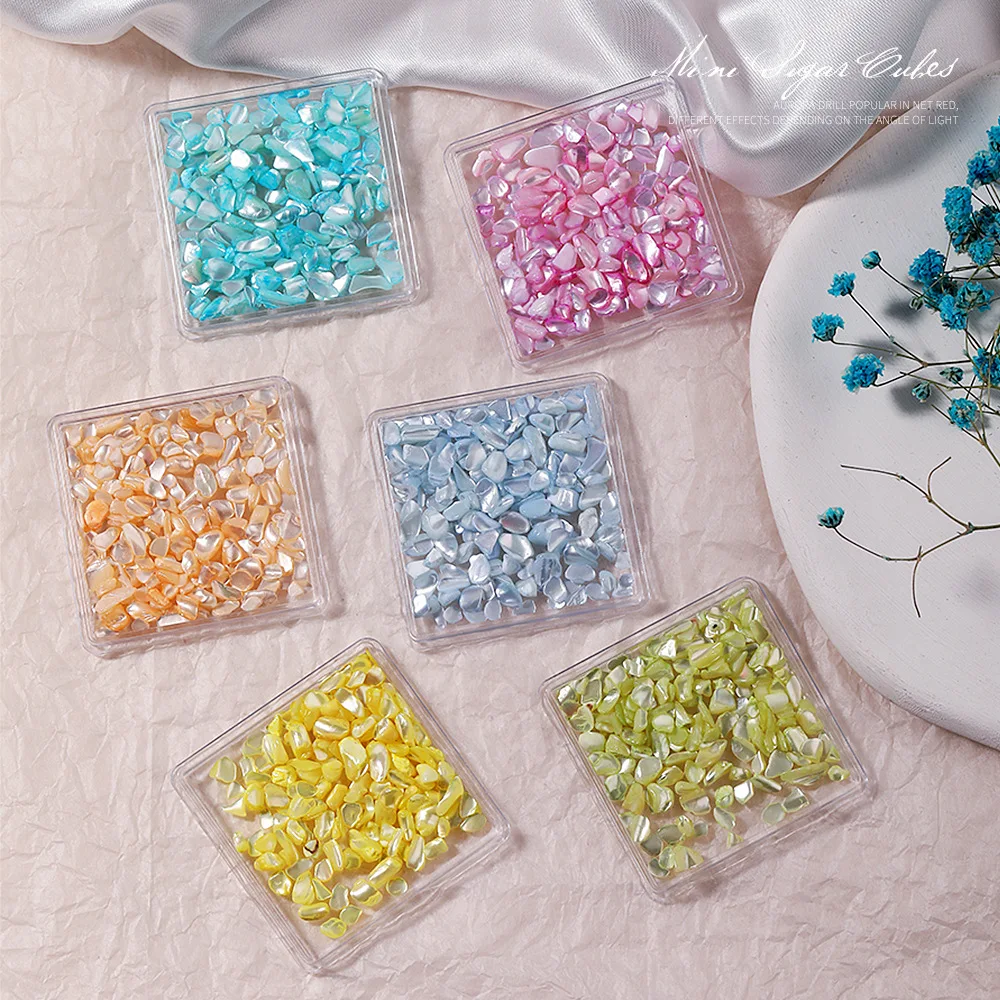 Paso Sico Japanese Korean Supplies Irregular Shell Stone Natural Diy Nail Art Decoration For ...