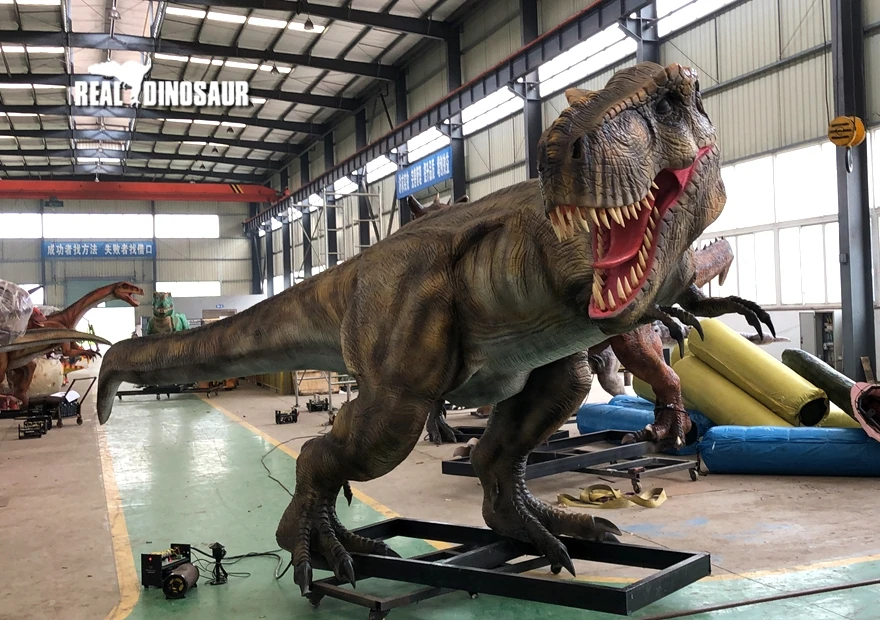 8 Meters Animatronic T-Rex Model for Dinosaur Theme Park