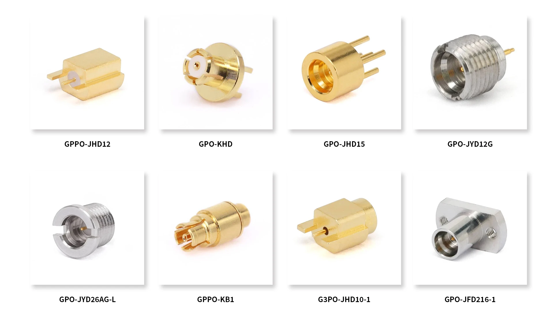 GPPO Mini-SMP Male Smooth Connector RF Surface Mount PCB DC 65GHz Brass ...