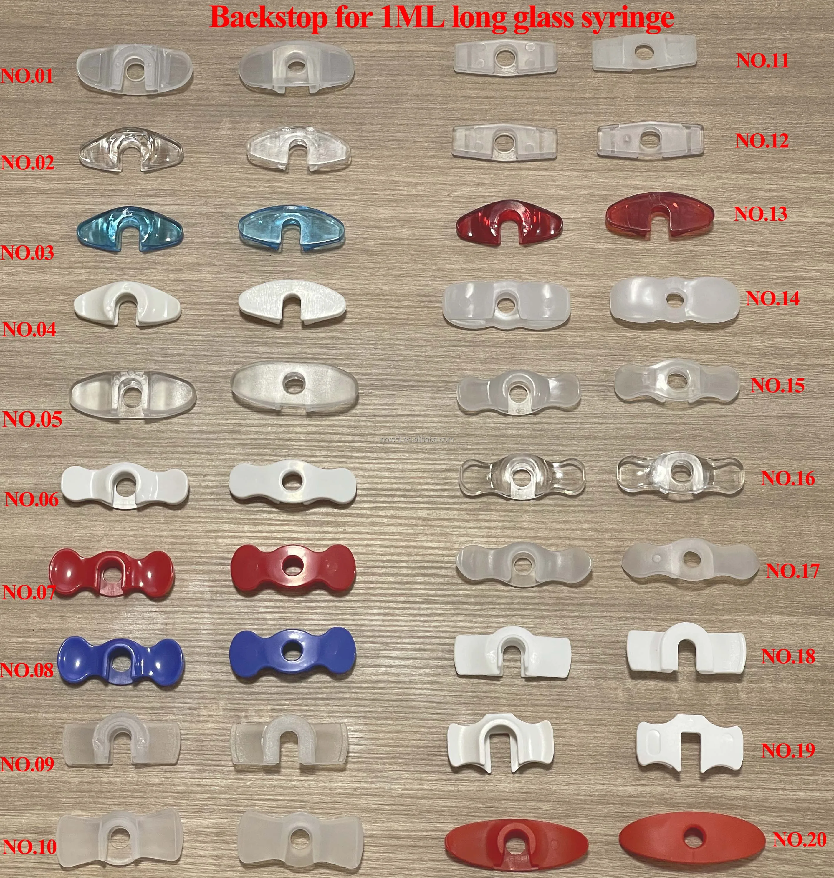 Colorful Backstop Plastic Plunger Rod 1ml Syringe