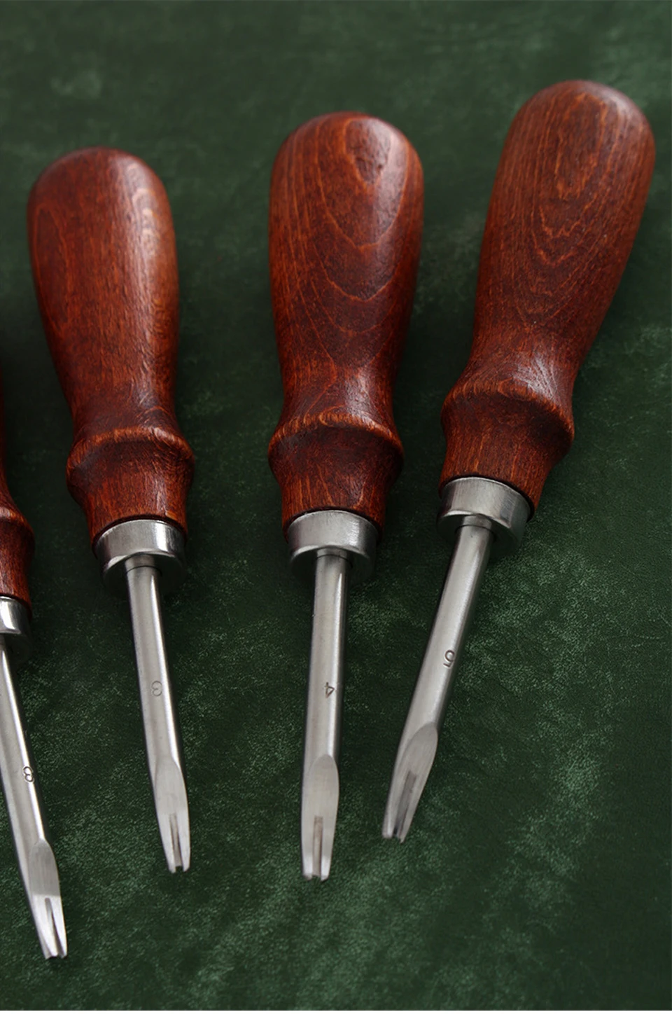 Wooden Handle Leather Craft DIY Tools - ZEVENS Leather Beveler