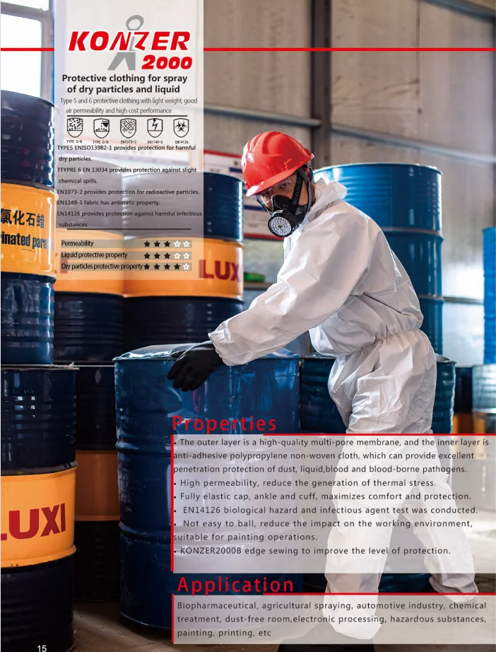 Type 5 6 Full Body Protective PPE Non Woven Microporous Waterproof ...