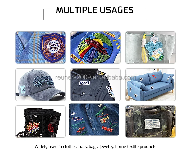 Brand Logo Stick Custom Iron On Large Clothing Heat Transfer Embroidery ...