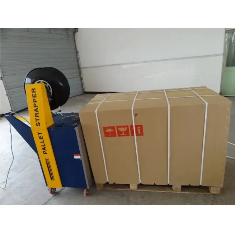 0.5KW Semi-Automatic Side Seal Carton Stacker PP Tape Pallet Strapping ...