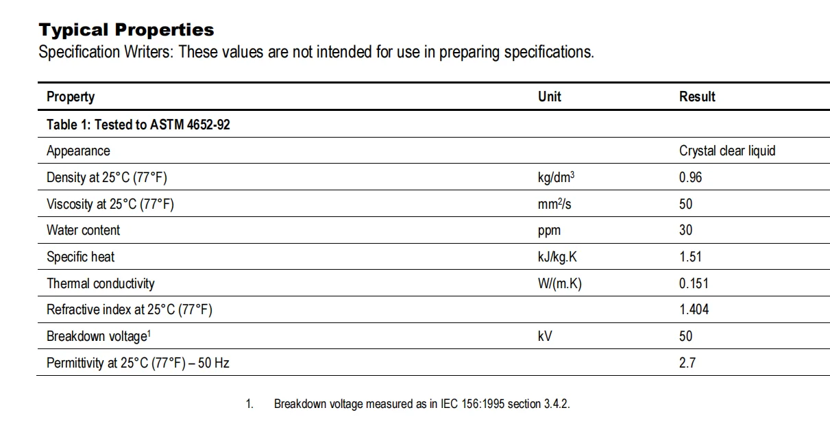 XIAMETER PMX-561 - Efficient Cooling for Electrical Equipment