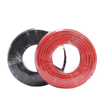 Tuv H1z2z2-k Dc Solar Pv Cable Wire 4mm2 6mm2 10mm2 16mm2 Red Black Xlpo Insulation Pv1-f ...