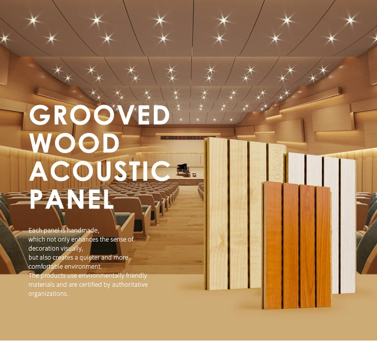 Tiange Grooved Wooden Acoustic Panels for Church Soundproofing