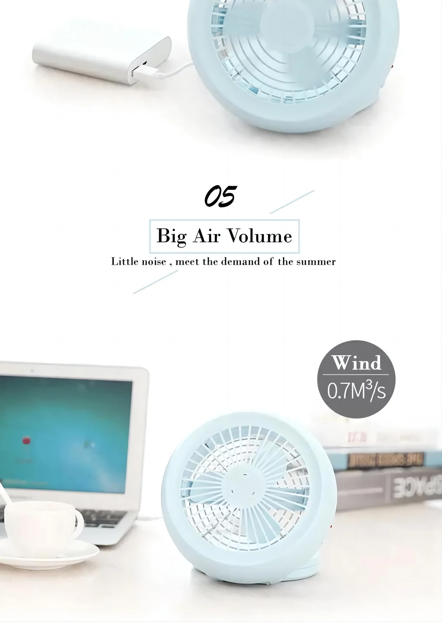 Small Rechargeable Energy Storage Folding Fan 6" Portable Foldable Mini ...