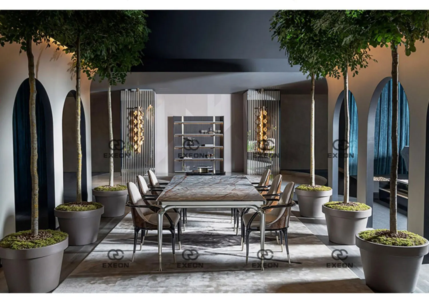 Luxury Dining Table Set with 8 Chairs - Elegant & Stylish