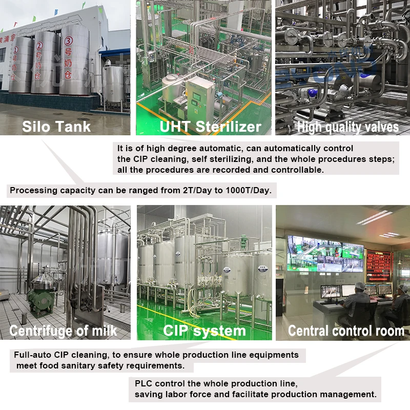 Small Fresh Milk UHT Flavor Production Line - Key Machines