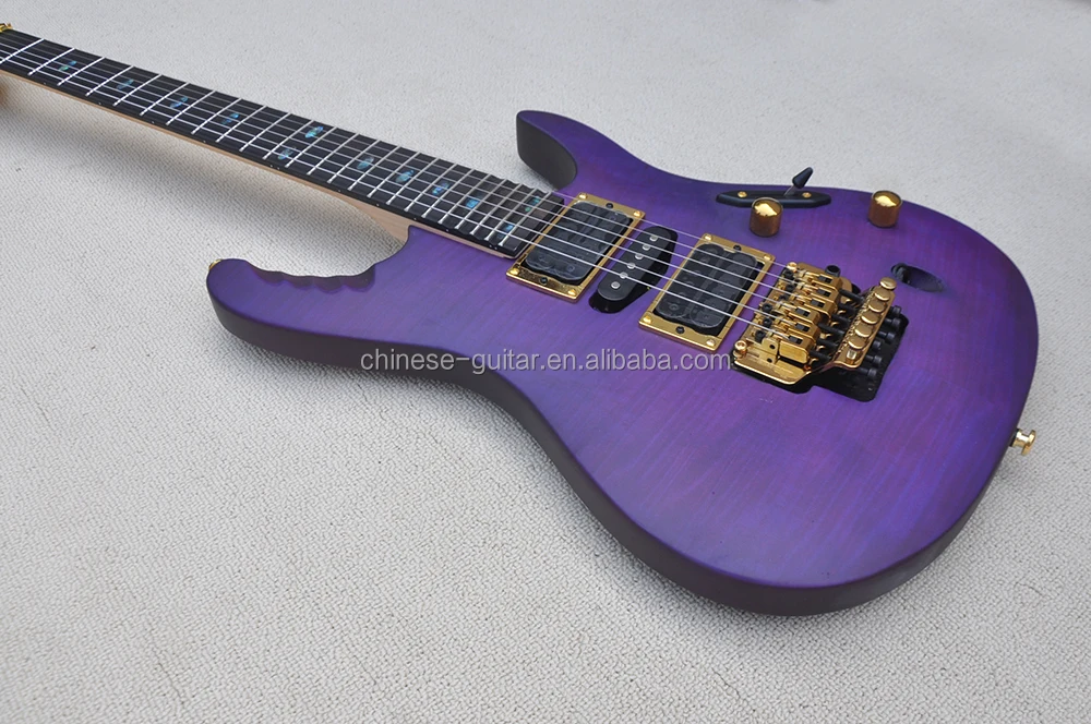 Flyoung Matte Purple Electric Guitar - Custom Made Quality