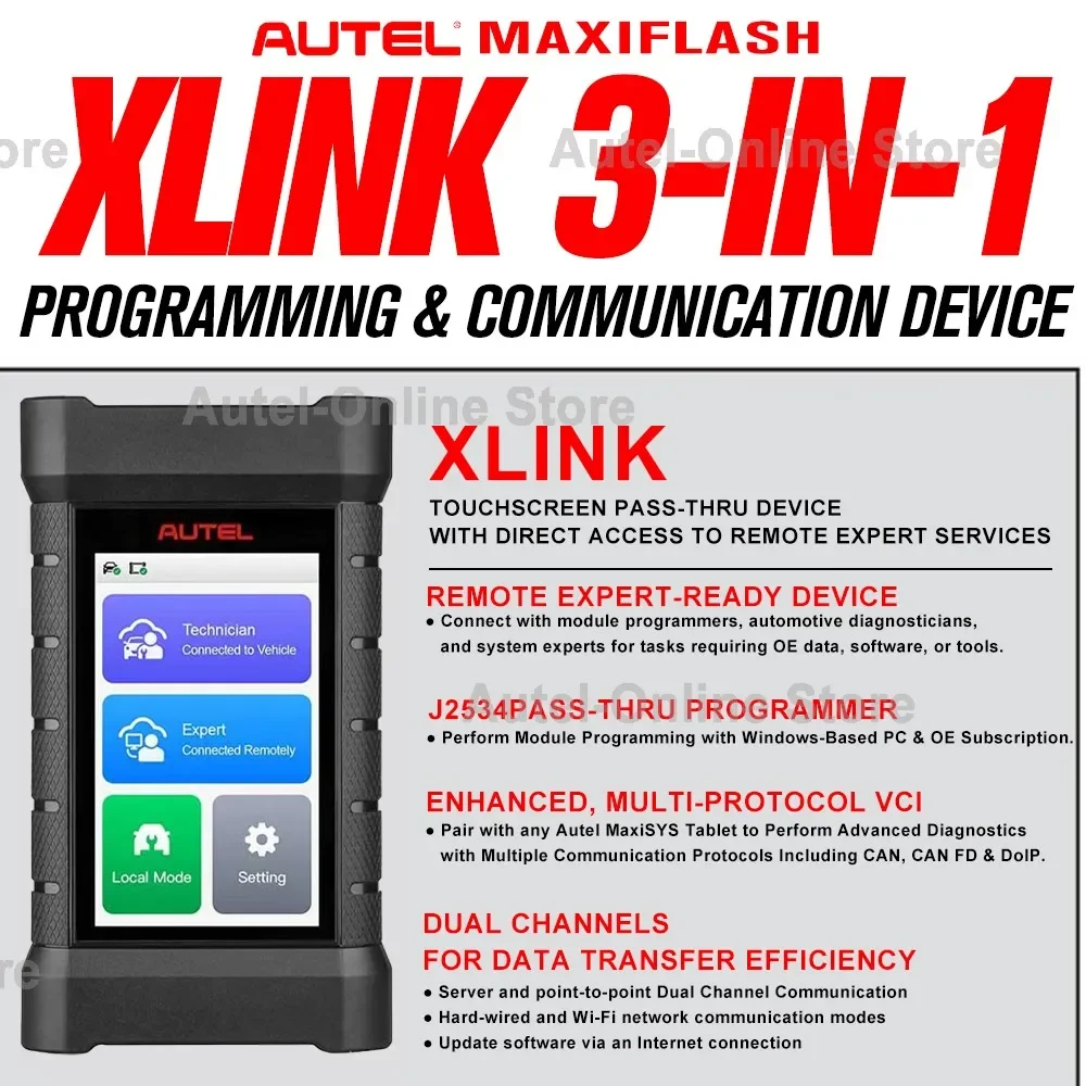 Autel Maxiflash Xlink J2534 Tool Remote Expert Ecu Programming Device ...