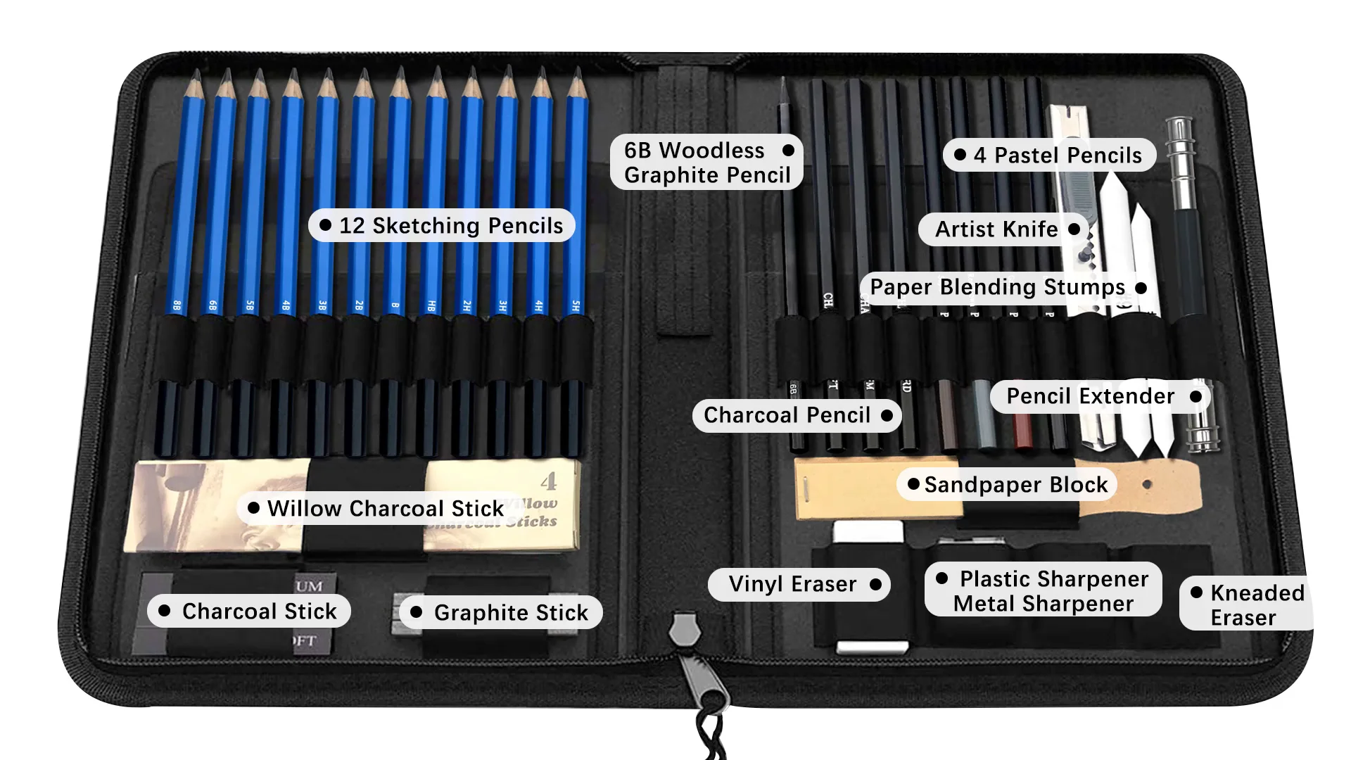 Professional 40 Pcs Sketch And Draw Set For Sketching And Drawing And ...