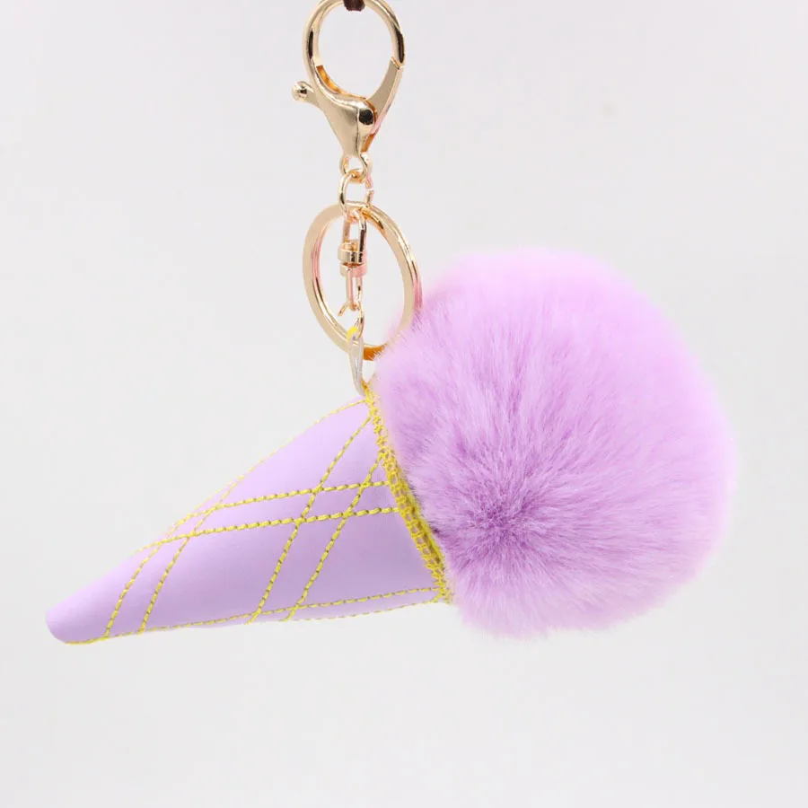 Ice Cream Keychain Cute Bag Cartoon Plush Pendant Sweetener Car ...