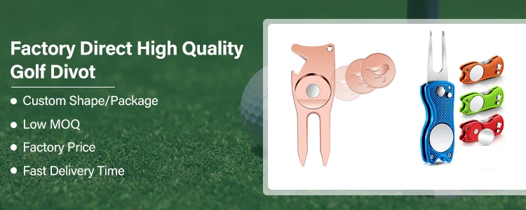 Multifunctional Custom Logo Metal Divot Repair Tool for Golf