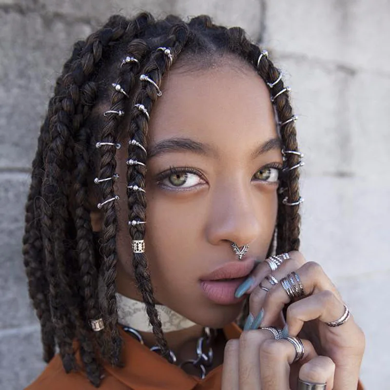 Bagues de cheveux indiens pour tresses style Boho bijoux pour tressage dreadlock nouveaute Alibaba