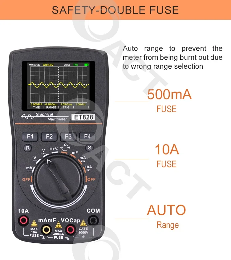 Automotive Oscilloscope Multimeter Led Oscilloscope Multimeter Et828 2 In 1 - Buy Oscilloscope ...