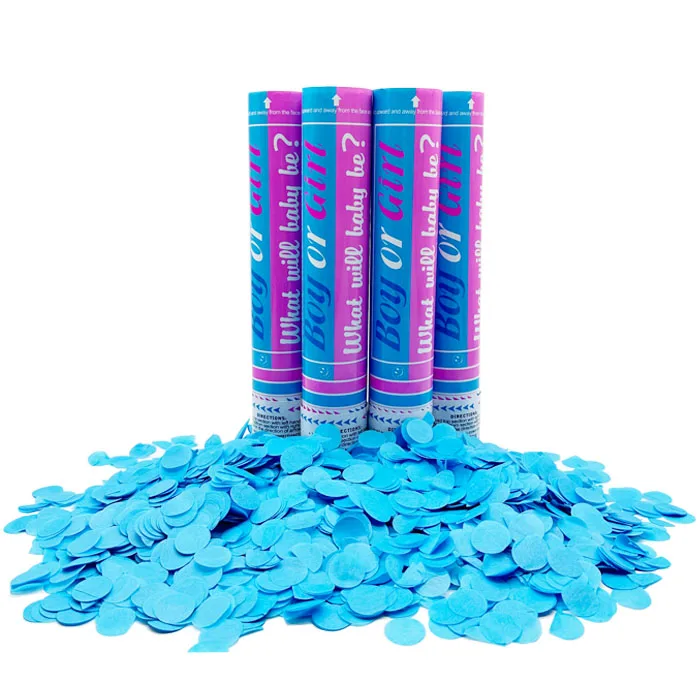 Gender Reveal Confetti Poppers Party Popper Confetti Cannon Confetti ...