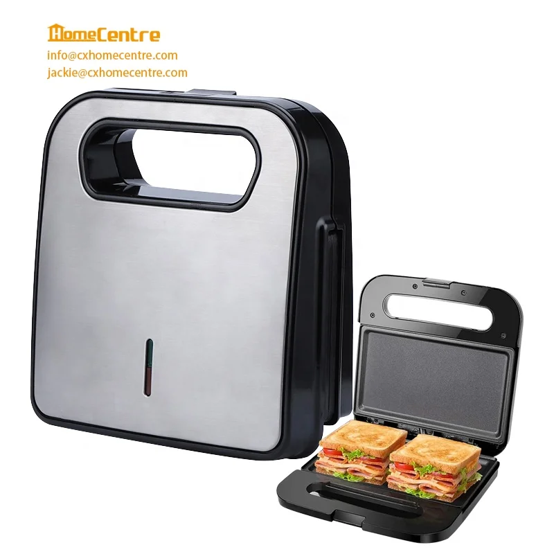 Electric 2 Slice Non-stick Panini Press Sandwich Maker With Stainless ...