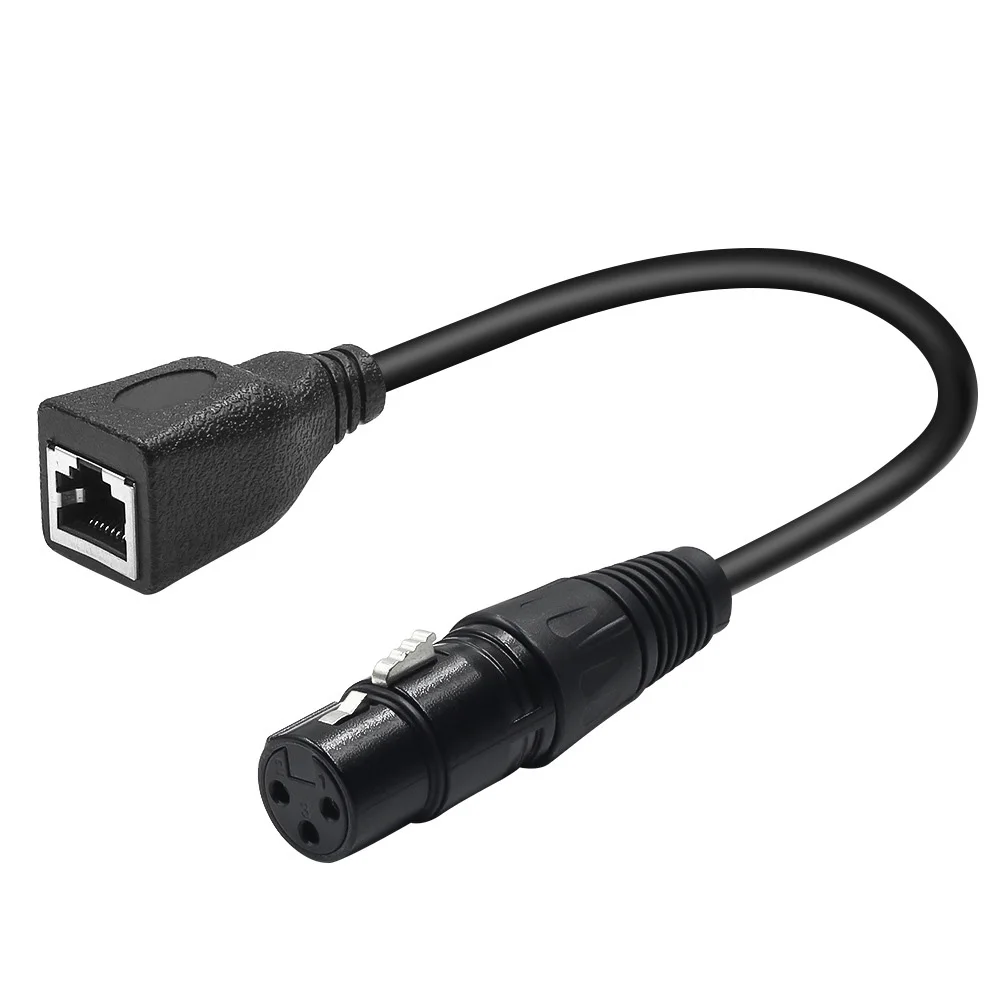 Oem 3 Pin Connector Xlr Cable Male To Rj45 Network Female Jack M/f Ofc Audio Cable Shielded For ...