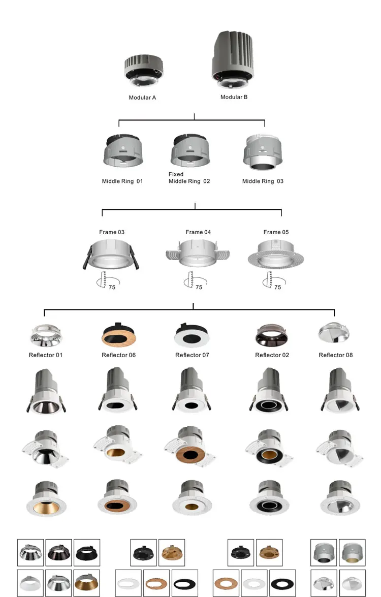 Mr16 Gu10 Fittings Adjustable Ceiling Led Downlight Fixtures Gu10 Spot ...