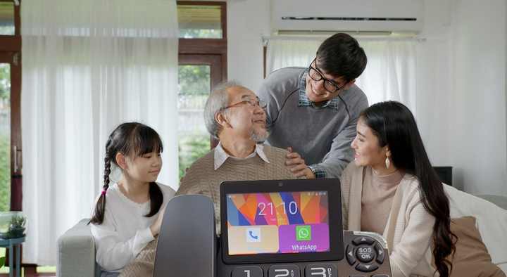 4G Dual Sim Card Telephone With Big Screen Cordless Volte 4G Android ...