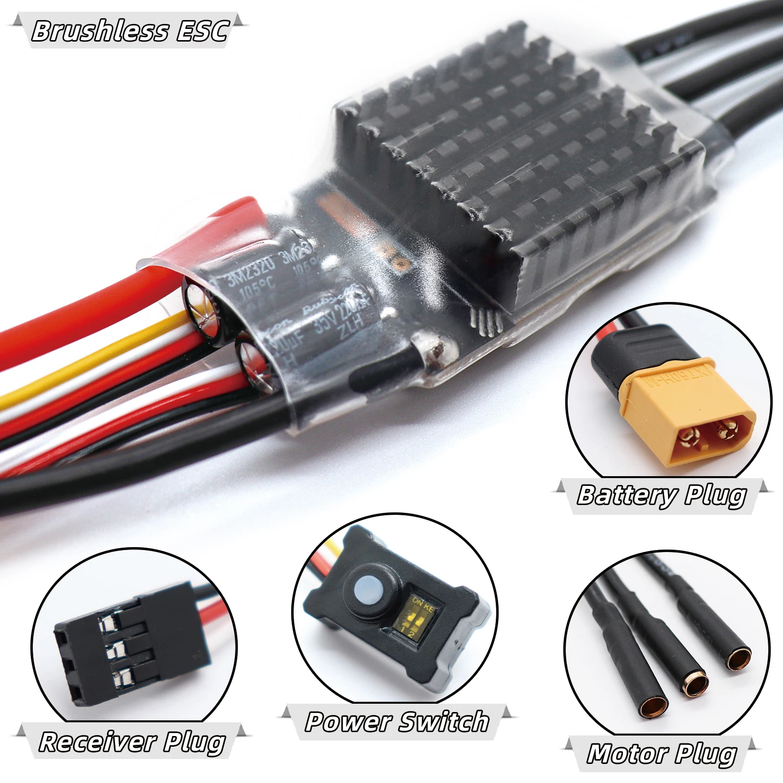 AM32 Programming Crawler ESC Power System Brushless Motor Combo