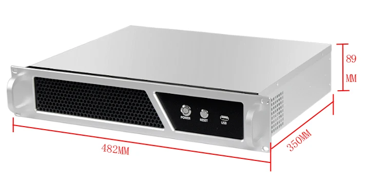 Industrial 2U Rackmount Server Case with ATX Support & HDD Slots