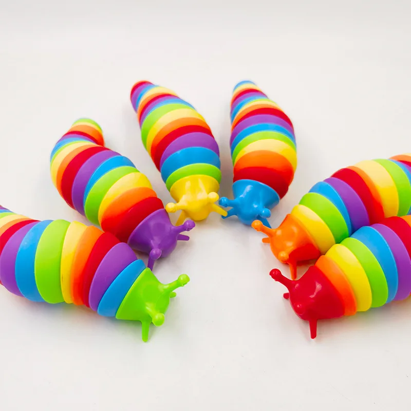 Pop Fidget Toys Rainbow Slug - Stress Relief Sensory Fun