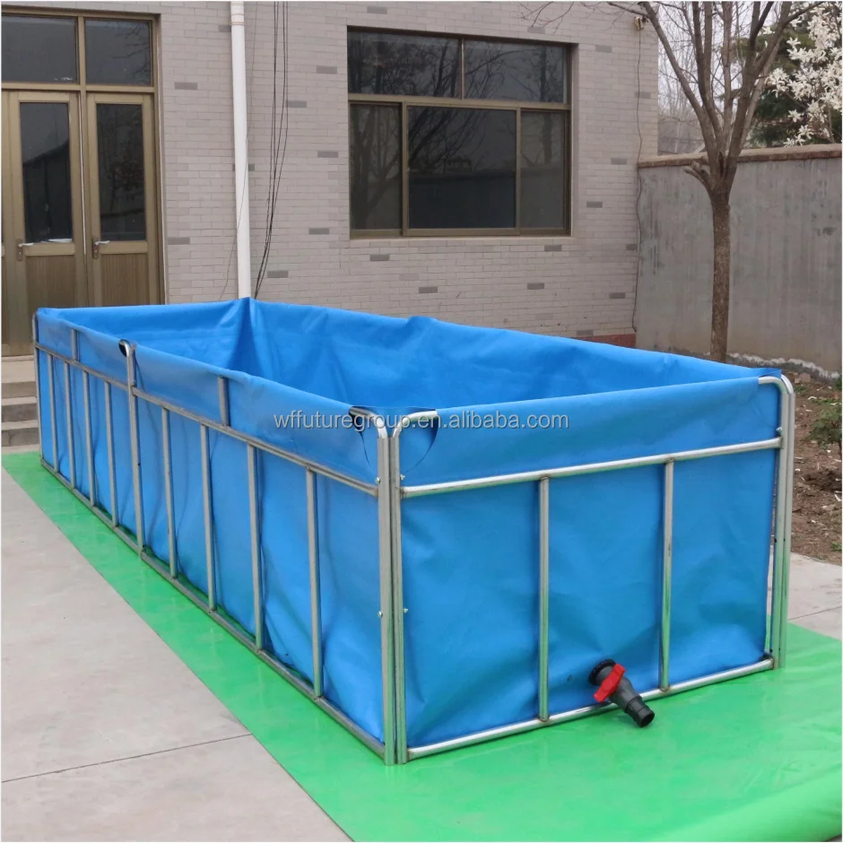 Rectangular Galvanized Pipe Fish Farming Tank System High Yield Large ...