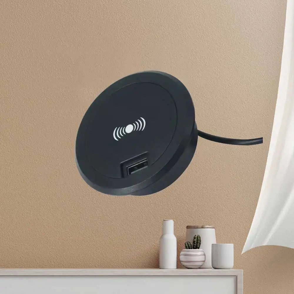 Oswell Hidden Recessed Power Strip 10w Wireless Charger Socket With Usb ...