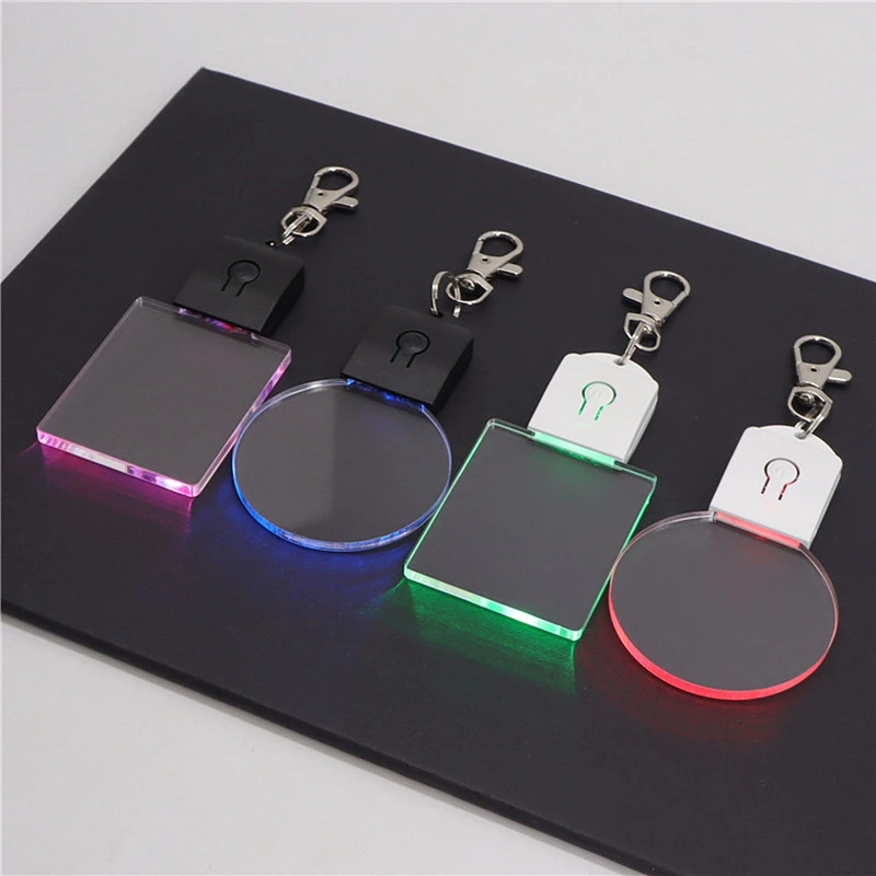 Black Led Keychain Mini Keychain Rechargeable Battery Acrylic Led ...