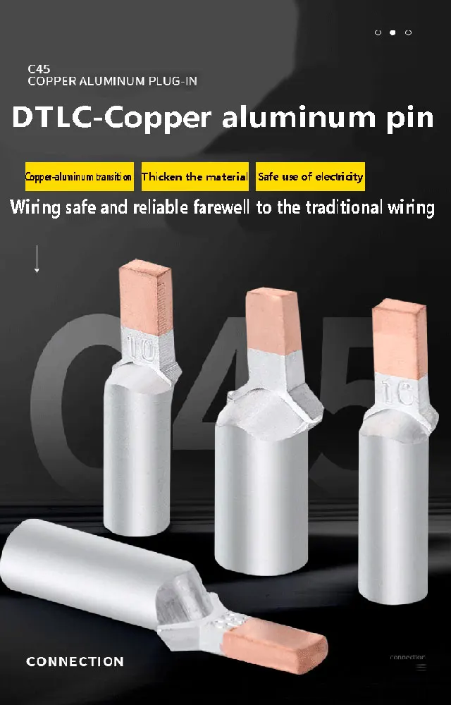 Dtlc-25mm Pin Type Bimetallic Lug Link Copper and Aluminum C45 Circuit ...