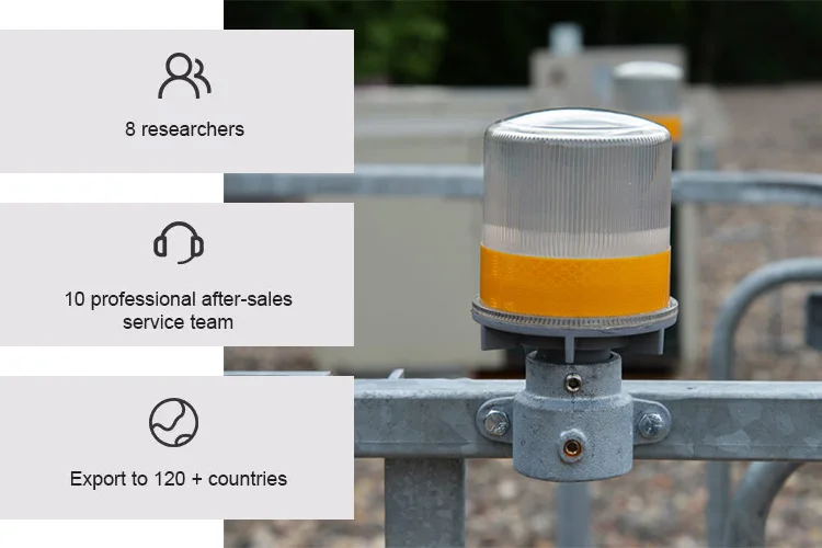 Solar Powered Led Traffic Strobe Warning Lights Flicker Beacon Road ...