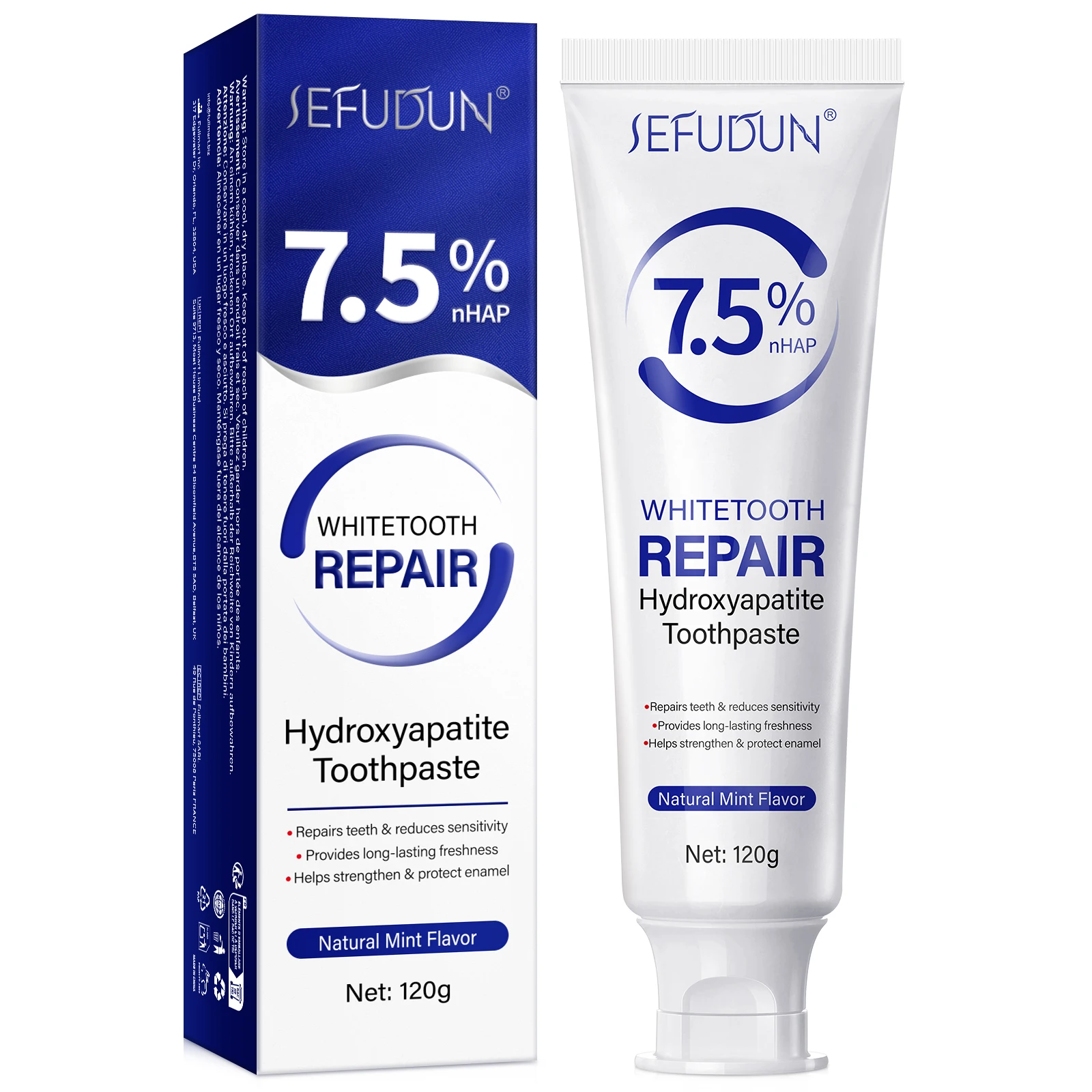 Alibaba.com: SEFUDUN 120g Nano Hydroxyapatite Toothpaste, Fluoride-Free ...