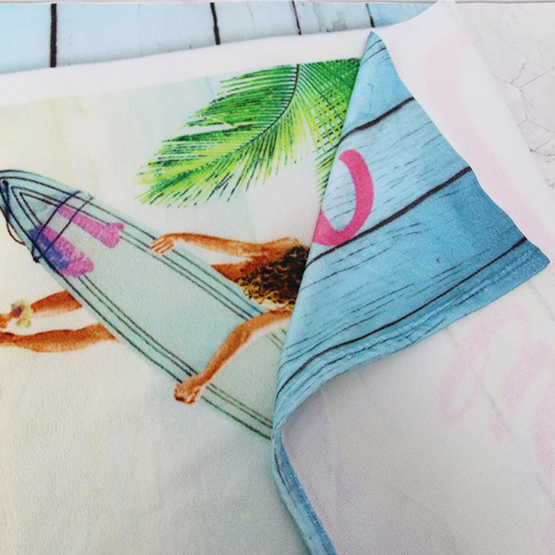 Summer Swimming Eco-friendly Beach Towels Personalized Custom Print ...