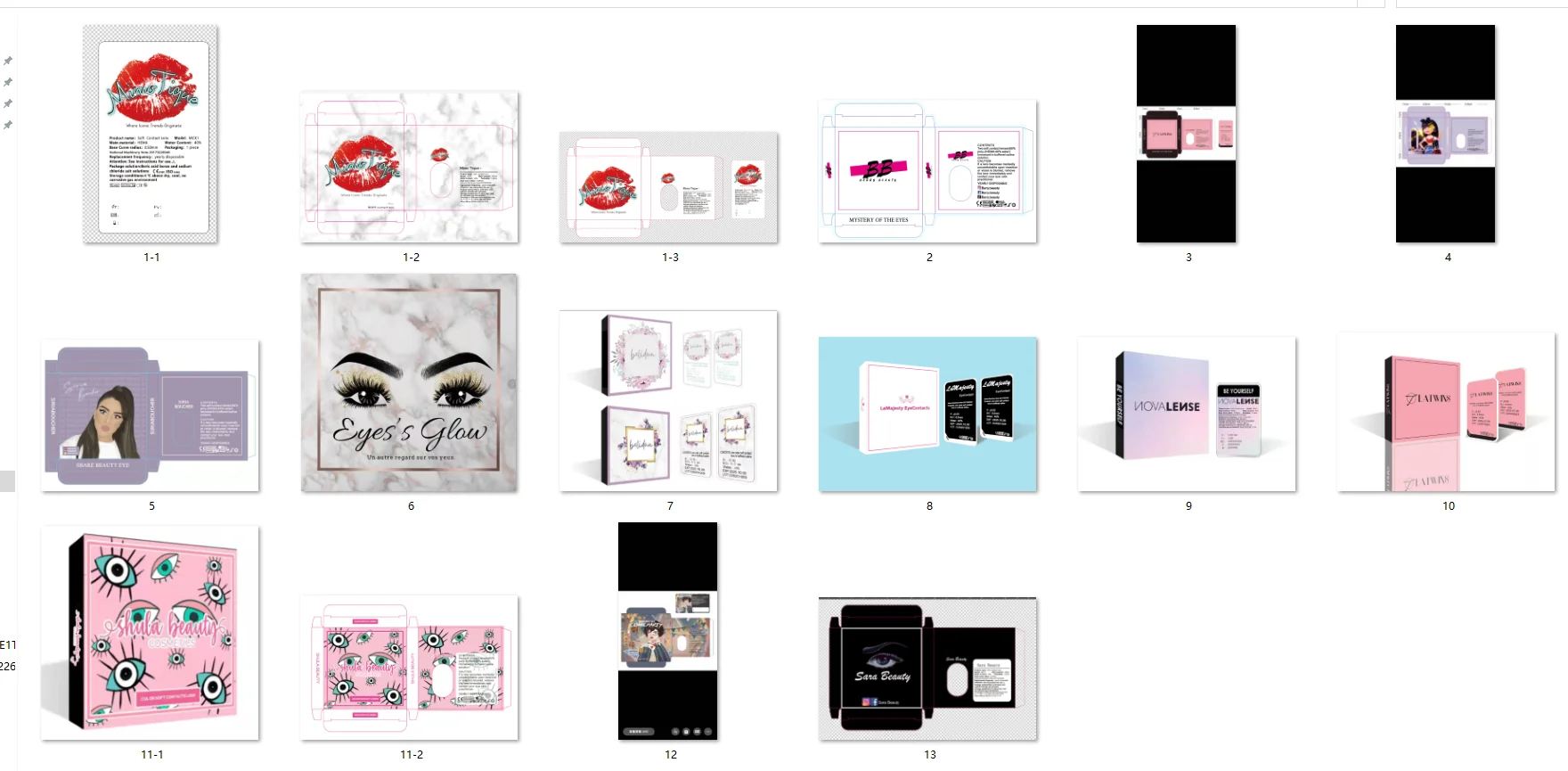 Eyeshare Custom Practical Colored Contact Lens Packing Box Eye Contact ...