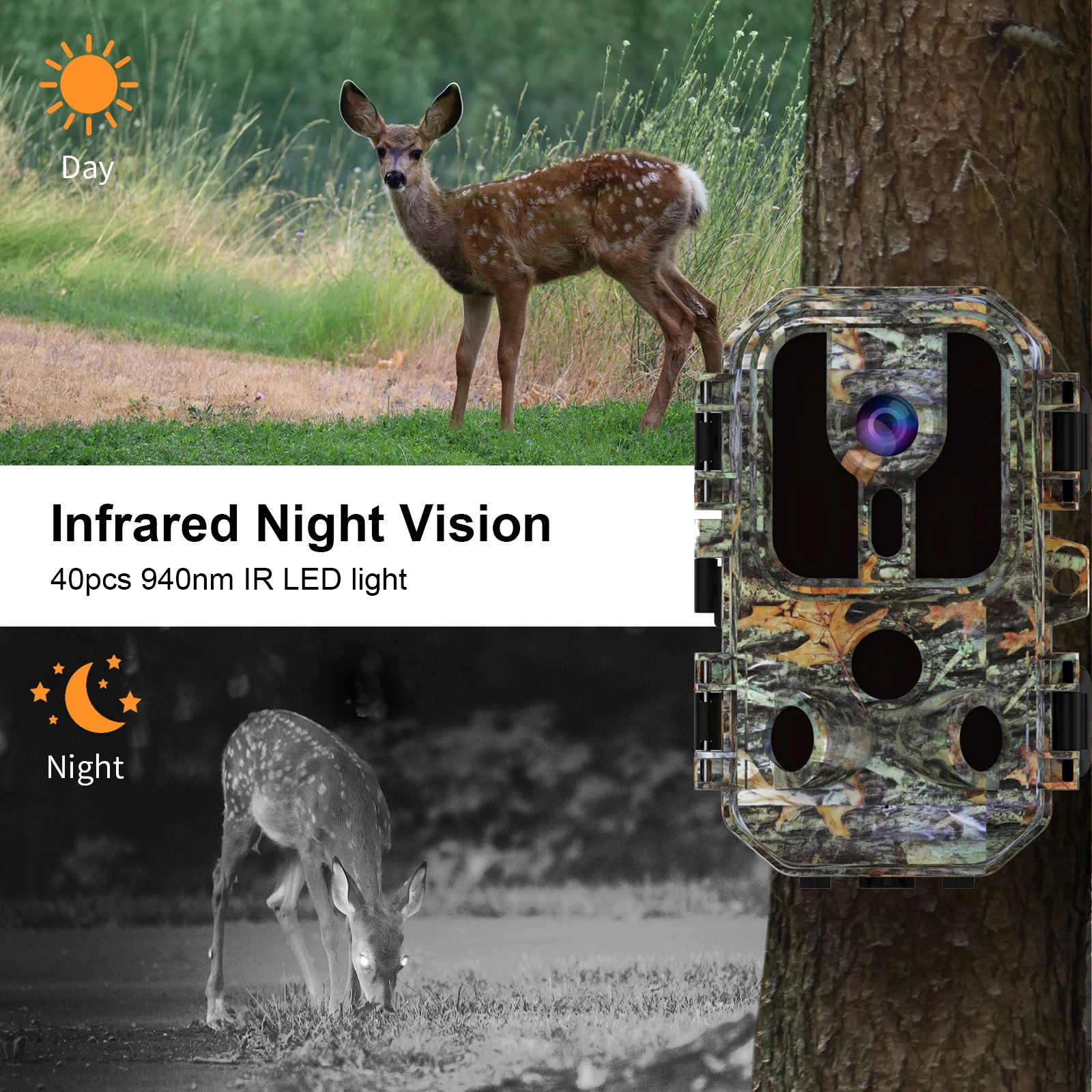 Outdoor Action Hunting Camera 4k Wild Game Animal Detector Trail Camera ...