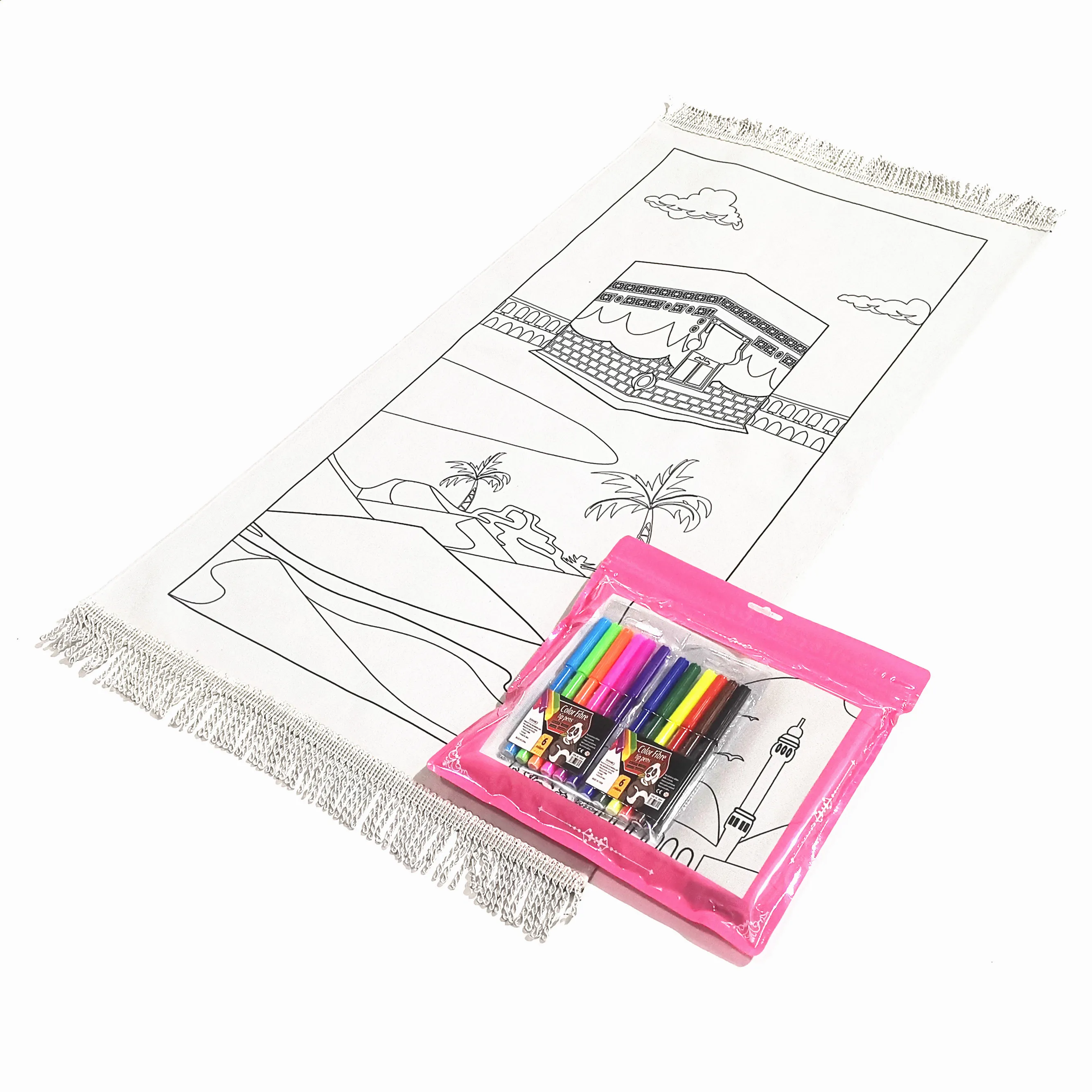 DIY Drawing Painting Educational Islamic Kids Prayer Mat