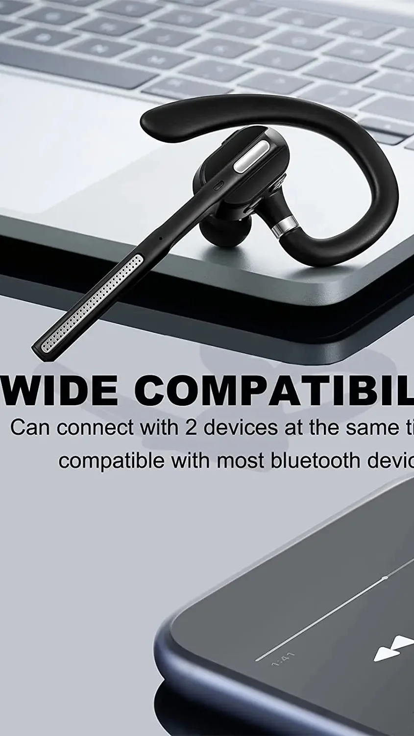 Quanmeng G5 Mono Trucker Wireless Headset Bluetooth Headphone Office ...