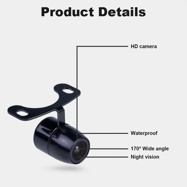 IP68 Waterproof Car Front View Camera Car Bumper Camera 18.5mm Mini ...