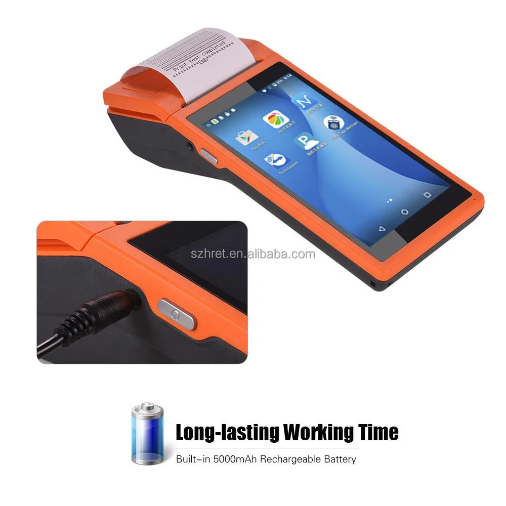 Handheld 5.5 Inch Pos Terminal Machine Smart Android Pos System Android ...