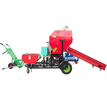 Cow And Sheep Forage Silage Feed Bundling And Wrapping Machine For Wet ...