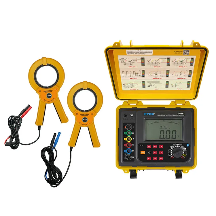 ETCR3200C New Design Resistance Tester Waterproof Double Clamp Ground ...